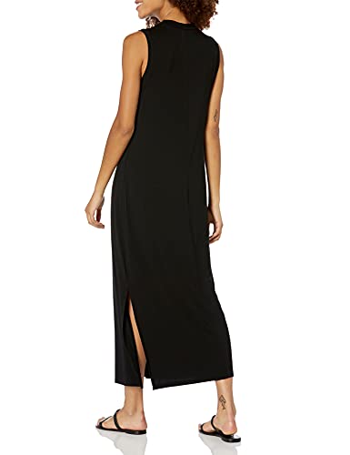 Amazon Essentials Women's Jersey Sleeveless Mock Neck Maxi Dress (Previously Daily Ritual), Black, X-Small