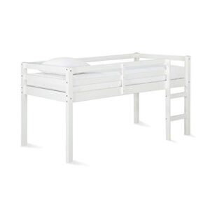 dorel living milton junior twin loft bed, white