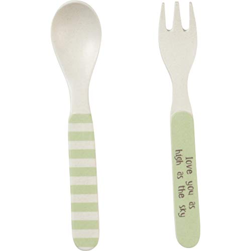 Precious Moments Love You As High As The Sky Giraffe Toddler Mealtime Feeding Set, Dinnerware, Green