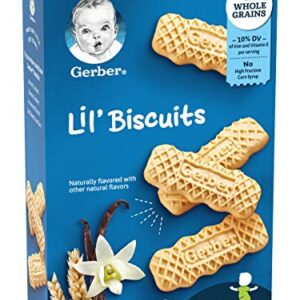 Gerber Toddler Lil' Biscuits (Vanilla Wheat Lil Biscuits, Pack of 4)