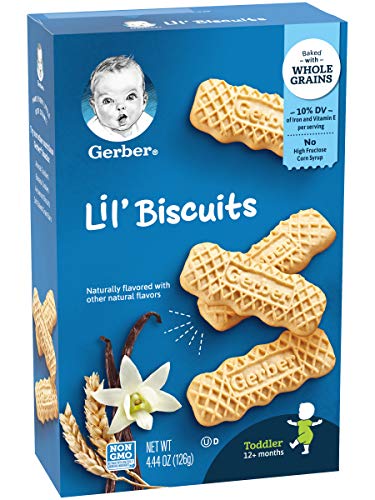 Gerber Toddler Lil' Biscuits (Vanilla Wheat Lil Biscuits, Pack of 4)