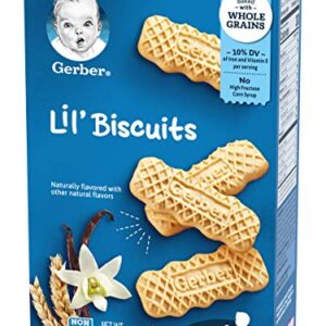 Gerber Toddler Lil' Biscuits (Vanilla Wheat Lil Biscuits, Pack of 4)