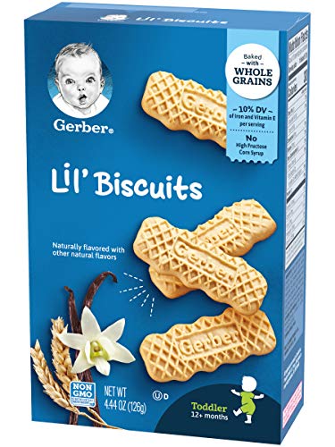 Gerber Toddler Lil' Biscuits (Vanilla Wheat Lil Biscuits, Pack of 4)