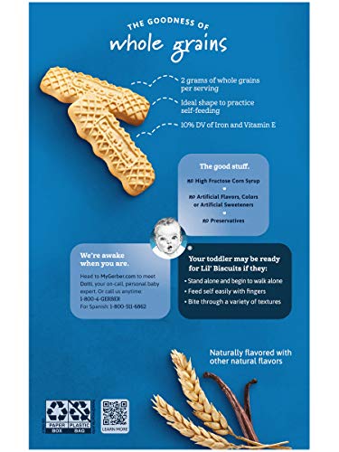 Gerber Toddler Lil' Biscuits (Vanilla Wheat Lil Biscuits, Pack of 4)