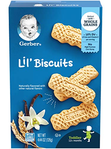 Gerber Toddler Lil' Biscuits (Vanilla Wheat Lil Biscuits, Pack of 4)