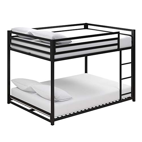 DHP Miles Metal Bunk Bed, Black, Full over Full