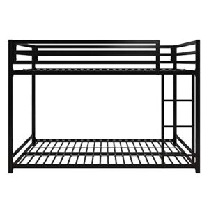 DHP Miles Metal Bunk Bed, Black, Full over Full