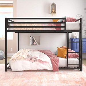 DHP Miles Metal Bunk Bed, Black, Full over Full