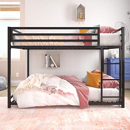 DHP Miles Metal Bunk Bed, Black, Full over Full