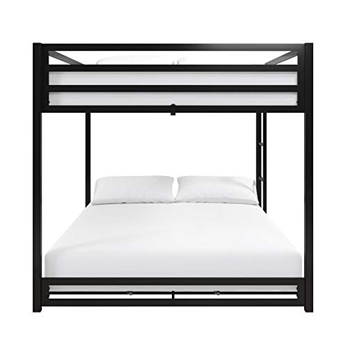 DHP Miles Metal Bunk Bed, Black, Full over Full