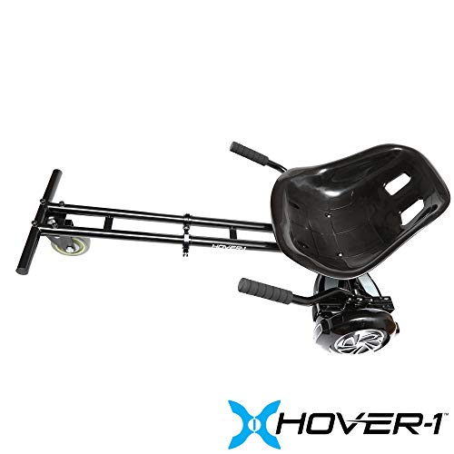 Hover-1 Kart Buggy Attachment | Compatible with Most 6.5" & 8" Electric Hoverboards, Hand-Operated Rear Wheel Control, Adjustable Frame & Straps, Easy Assembly & Install, Black