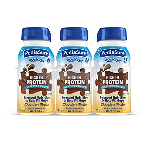 PediaSure SideKicks, 6 Shakes, Kids Protein Shake, With Key Nutrients and Protein to Help Kids Catch Up on Growth and Help Fill Nutrient Gaps, Chocolate, 8 fl oz