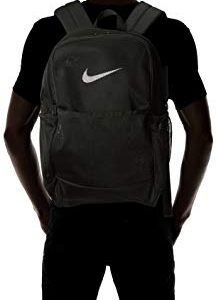 NIKE Brasilia Mesh Backpack 9.0, Black/Black/White, One Size