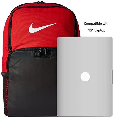 NIKE Brasilia XLarge Backpack 9.0, University Red/Black/White, Misc