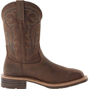 Ariat Mens Hybrid Rancher Waterproof Western Boot Oily Distressed Brown 11.5 Wide