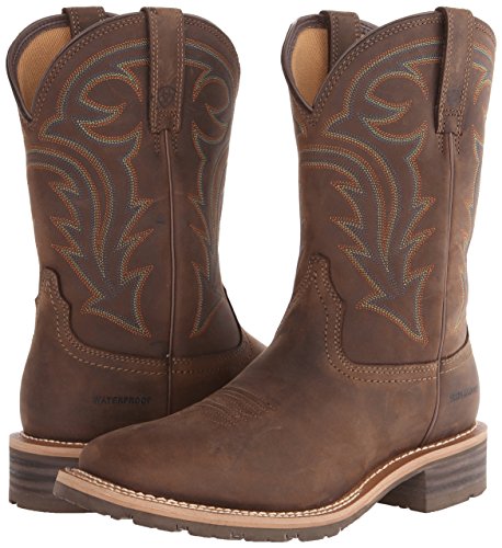 Ariat Mens Hybrid Rancher Waterproof Western Boot Oily Distressed Brown 11.5 Wide