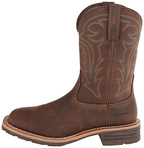 Ariat Mens Hybrid Rancher Waterproof Western Boot Oily Distressed Brown 11.5 Wide