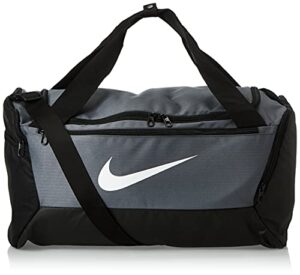 nike brasilia small duffel - 9.0, flint grey/black/white