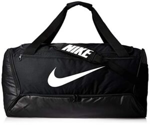 nike brasilia large duffel - 9.0, black/black/white, misc