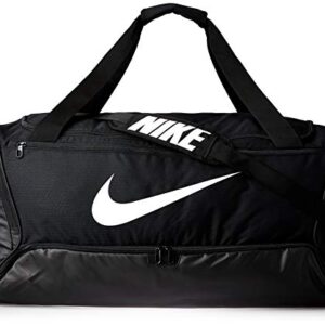 NIKE Brasilia Large Duffel - 9.0, Black/Black/White, Misc