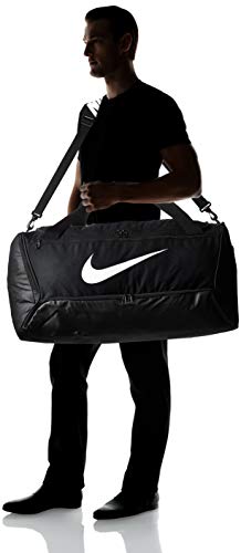 NIKE Brasilia Large Duffel - 9.0, Black/Black/White, Misc