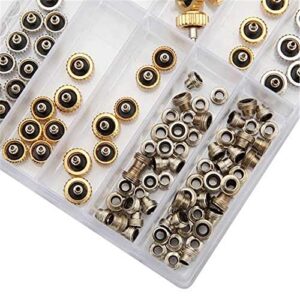 Pukido Lowest Price 60pcs Watch Crown for Rolex Copper 5.3mm 6.0mm 7.0mm Silver Gold Repair Accessories Assortment Parts