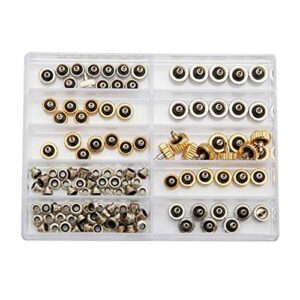 Pukido Lowest Price 60pcs Watch Crown for Rolex Copper 5.3mm 6.0mm 7.0mm Silver Gold Repair Accessories Assortment Parts