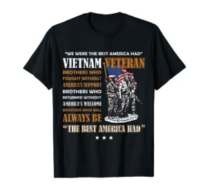 vietnam veteran the best america had proud t-shirt