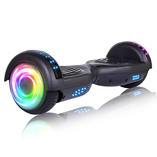 SISIGAD Hoverboard for Kids Ages 6-12, with Built-in Bluetooth Speaker and 6.5" Colorful Lights Wheels, Safety Certified Self Balancing Scooter Gift for Kids