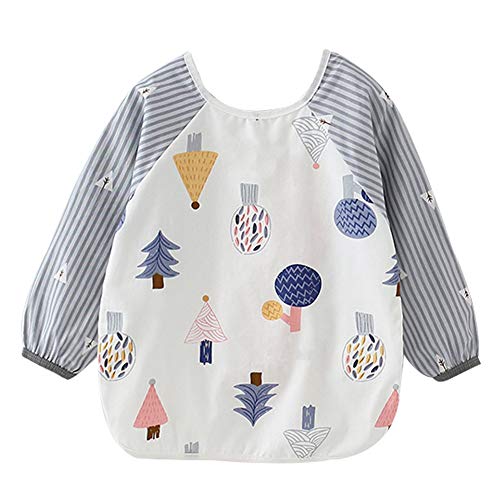 Happy Cherry Infant Art Smock Washable Reuable Feeding Painting Playing Kids Baby Bib 18-24 Months