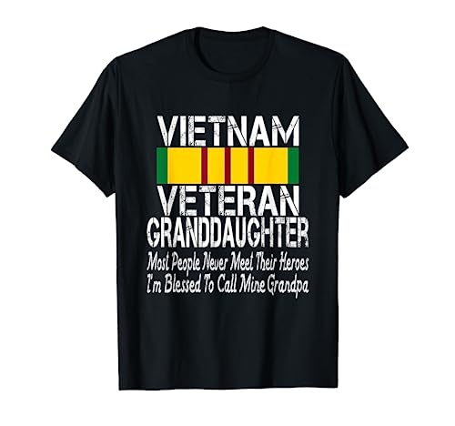 Military Grandpa Blessed Vietnam Veteran Granddaughter Gift T-Shirt