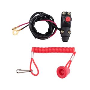 woostar 7/8" 22mm handlebar 2 wire tether kill switch replacement for 110cc 125cc taotao dirt pit bike atv 4 wheeler quad trail bike