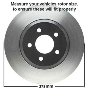 Detroit Axle - Front Brake Kit for Toyota Corolla Matrix Pontiac Vibe Scion xD Drilled and Slotted Disc Brake Rotors Ceramic Brakes Pads Replacement