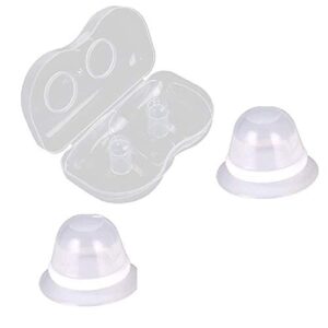 finever nipplesuckers silicone nipple corrector for flat inverted nipples for breastfeeding mother or women with clear case 1pair