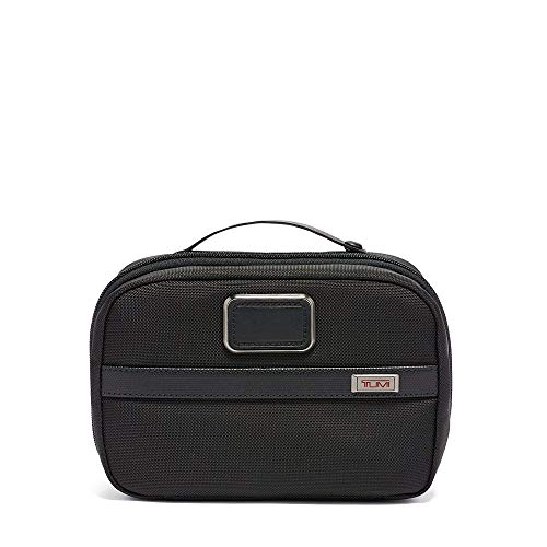 TUMI - Alpha 3 Split Travel Kit - Luggage Accessories Toiletry Bag for Men and Women with Embossed Leather Carry Handle - Black