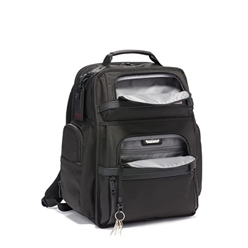 TUMI Alpha 3 Brief Pack - 15" Laptop Backpack with Padded Adjustable Straps - Stores Laptop, Tablet, Toiletries, Snacks, Ipads - Black