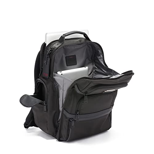 TUMI Alpha 3 Brief Pack - 15" Laptop Backpack with Padded Adjustable Straps - Stores Laptop, Tablet, Toiletries, Snacks, Ipads - Black