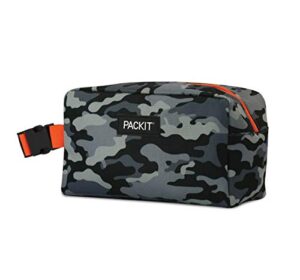 packit freezable snack box, charcoal camo