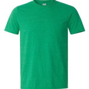 Gildan Adult Softstyle Cotton T-Shirt, Style G64000, Multipack, Heather Irish Green (2-Pack), Medium