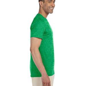 Gildan Adult Softstyle Cotton T-Shirt, Style G64000, Multipack, Heather Irish Green (2-Pack), Medium