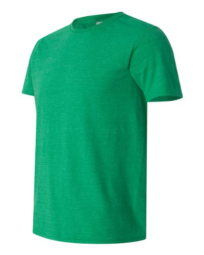 Gildan Adult Softstyle Cotton T-Shirt, Style G64000, Multipack, Heather Irish Green (2-Pack), Medium