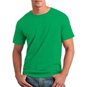 Gildan Adult Softstyle Cotton T-Shirt, Style G64000, Multipack, Heather Irish Green (2-Pack), Medium