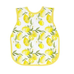 bapronbaby fresh lemon bapron - soft waterproof stain resistant bib - machine washable - 6m - 5yr - (sz baby/toddler 6m-3t)