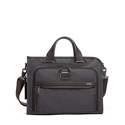 TUMI - Alpha 3 Slim Deluxe Portfolio Bag - Organizer Briefcase for Men and Women - Anthracite