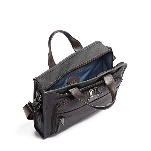 TUMI - Alpha 3 Slim Deluxe Portfolio Bag - Organizer Briefcase for Men and Women - Anthracite