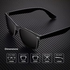 KALIYADI Polarized Sunglasses for Men and Women Matte Finish Sun glasses Color Mirror Lens UV Blocking (3 Pack)