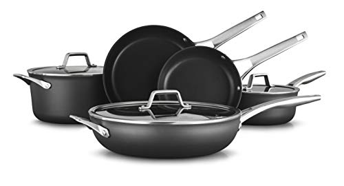 Calphalon 8-Piece Pots and Pans Set, Nonstick Kitchen Cookware with Stay-Cool Handles, Dishwasher and Metal Utensil Safe, Black