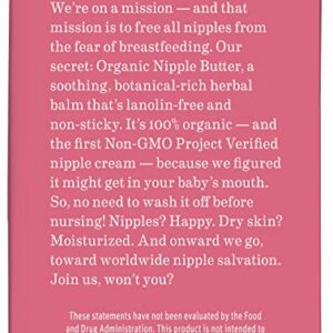 Earth Mama Organic Nipple Butter Breastfeeding Cream, Lanolin-Free, Safe for Nursing & Dry Skin, Non-GMO Project Verified, 2 Fl Oz