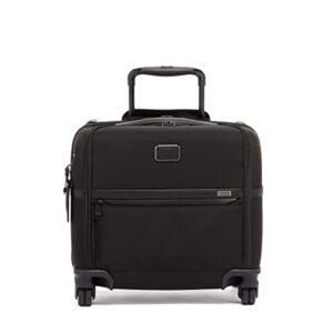 tumi - alpha 3 carry-on 4 wheeled laptop compact brief briefcase - 15 inch computer case for men and women - black