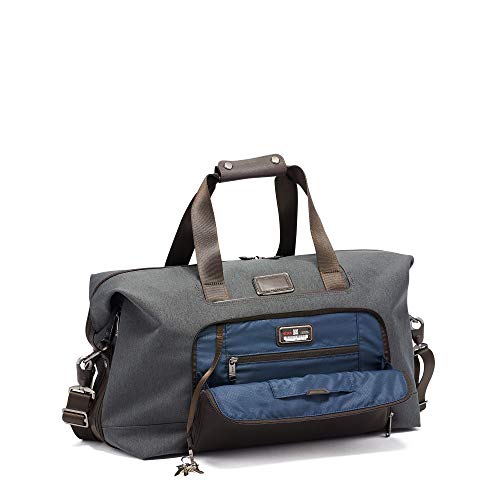 TUMI Alpha 3 Double Expansion Travel Satchel - Travel Bag for Long Weekends and More - Duffle Bag for Men and Women - Anthracite